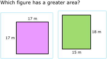 IXL - Compare area and perimeter of two figures (4th grade math practice)