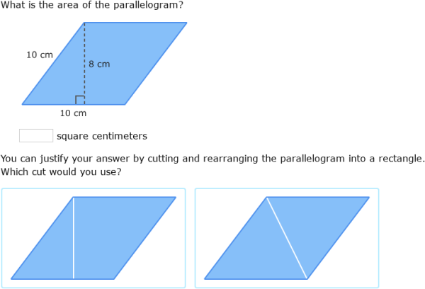 IXL | Understanding area of a parallelogram | 6th grade math