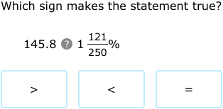 IXL | Compare percents to fractions and decimals | 8th grade math