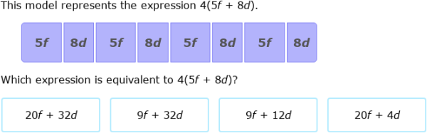 IXL | Identify equivalent expressions using strip models | 6th grade math