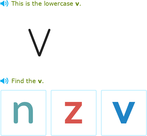 IXL | Learn the letter V | Kindergarten language arts
