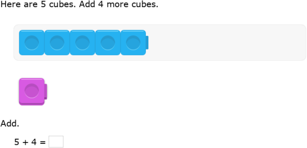 IXL | Build cube trains to add up to 10 - addition sentences | Pre-K math