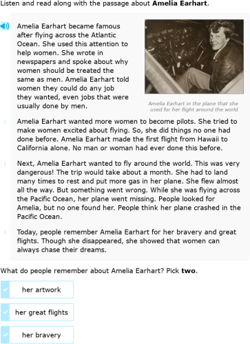 IXL | Amelia Earhart | Kindergarten social studies