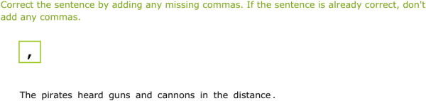 IXL | Commas with a series | 4th grade language arts