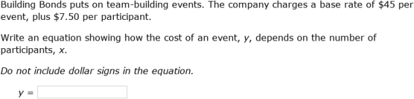IXL - Write linear equations: word problems (Algebra 1 practice)