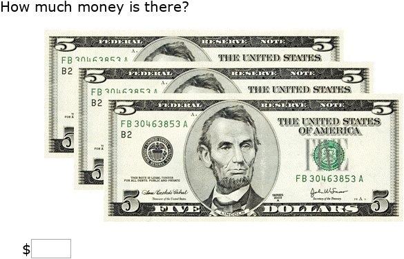 IXL | Skip-count $1, $5, $10, or $20 bills | 1st grade math