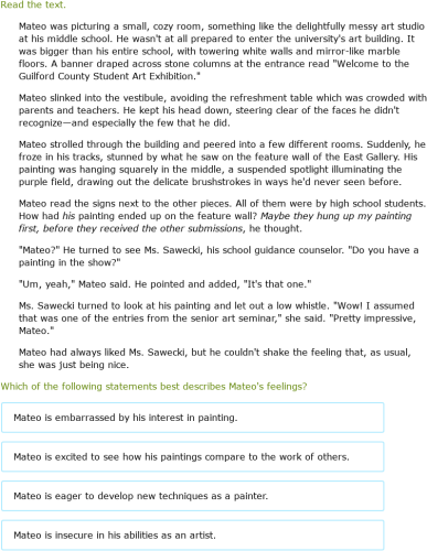 IXL | Draw inferences from literary texts | 7th grade language arts