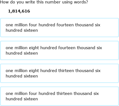 IXL | Writing numbers in words to millions: convert digits to words ...