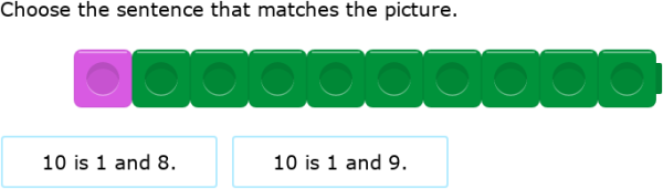 IXL | Take apart 10 using cubes | Kindergarten math