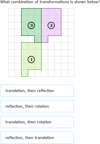 IXL | Combinations of reflections, rotations, and translations | 6th ...