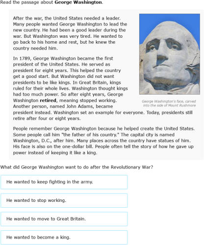 IXL | George Washington | 4th grade social studies