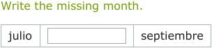 IXL | Months of the year | Spanish