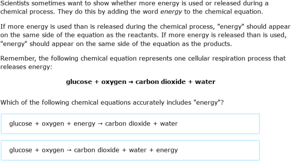 IXL | The chemistry of cellular respiration | 7th grade science