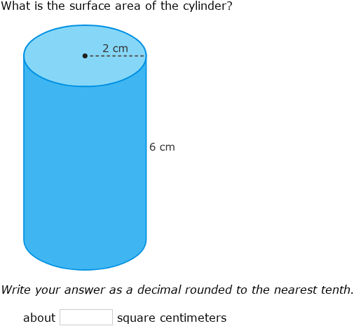 IXL | Surface area of cylinders | 6th grade math