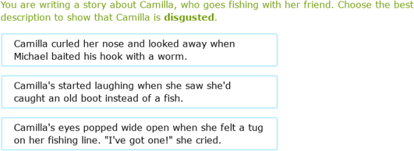 IXL | Show character emotions and traits | 7th grade language arts