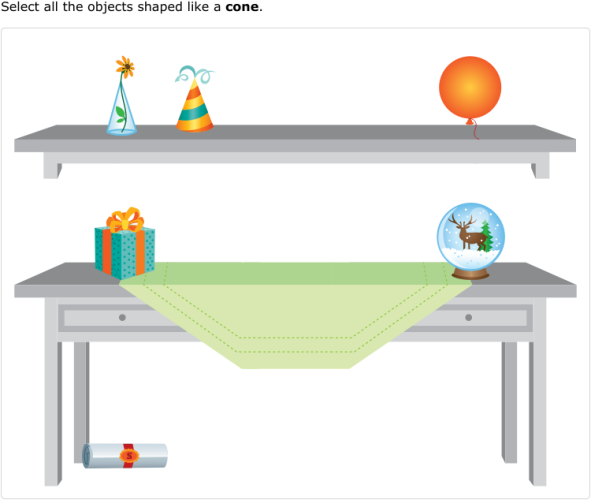 IXL | Three-dimensional shapes in the real world II | 3rd grade math