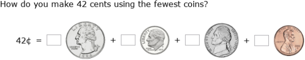 IXL | Least number of coins | 2nd grade math