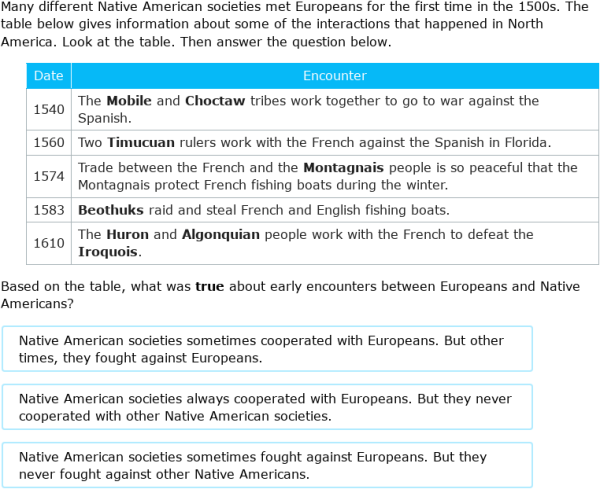 IXL | French and English expeditions: part II | 5th grade social studies