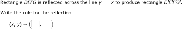IXL - Reflections and rotations: write the rule (Geometry practice)