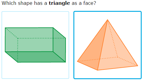 IXL - Identify faces of three-dimensional figures (4th grade math practice)
