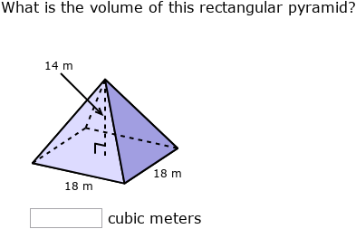 IXL - Volume of pyramids (Geometry practice)