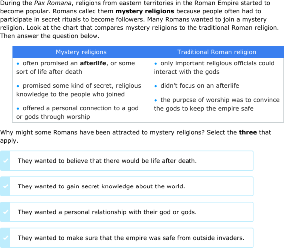IXL | Pax Romana | 6th grade social studies