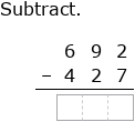 IXL | Subtract from three-digit numbers vertically | 2nd grade math