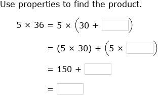 IXL | Multiply using properties | 5th grade math