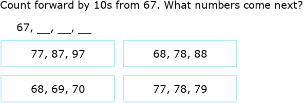 IXL | Count forward by tens - up to 120 | 1st grade math
