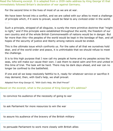 IXL | Analyze rhetorical strategies in historical texts: set 2 | 9th ...