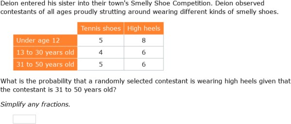 IXL - Find conditional probabilities using two-way frequency tables (Algebra 2 practice)