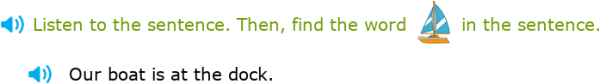 IXL | Find a word in a sentence | 1st grade language arts