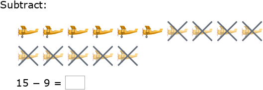 IXL | Subtract 9 with pictures | 1st grade math