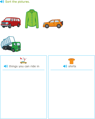 IXL | Sort objects into categories | Pre-K language arts