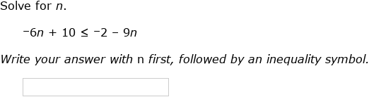 IXL | Solve inequalities with integers: variables on both sides | 8th ...