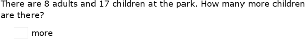 IXL | Comparison word problems up to 20: how many more? | 1st grade math