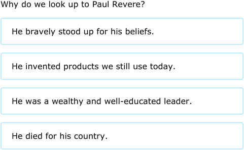 IXL | Paul Revere | 2nd grade social studies