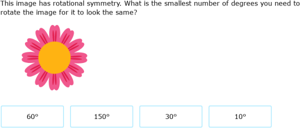 IXL | Rotational symmetry: amount of rotation | 7th grade math