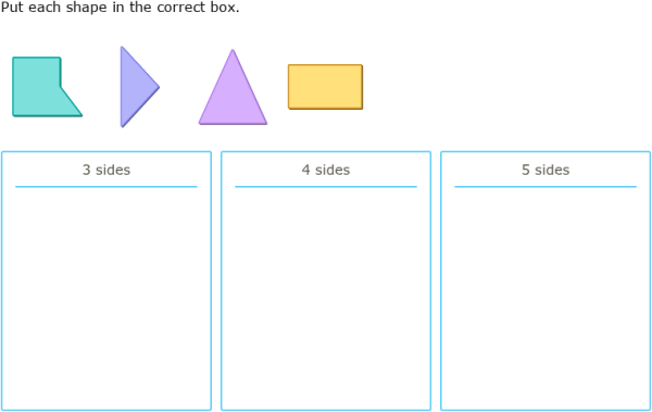 IXL | Sort two-dimensional shapes by number of sides and vertices | 2nd ...