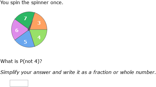 IXL | Probability of simple events: equally likely outcomes | 7th grade ...