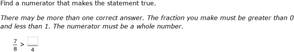 IXL | Compare fractions using benchmarks: find the missing numerator | 4th grade math