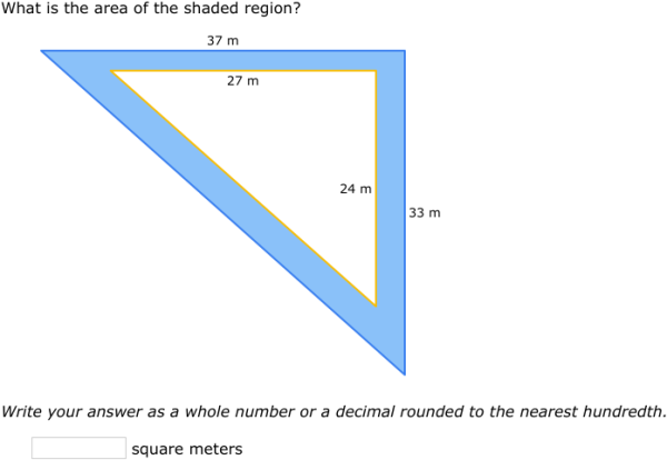 IXL | Area between two triangles | 6th grade math
