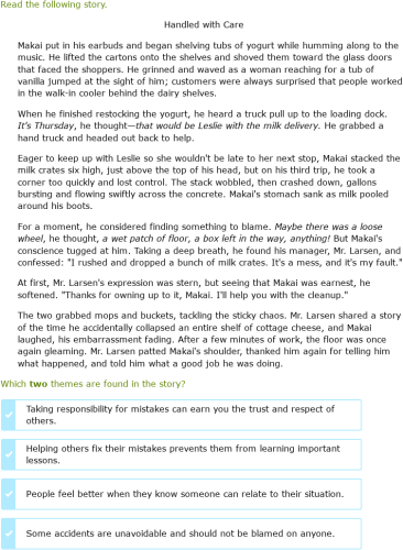 IXL | Determine multiple themes of short stories | 6th grade language arts