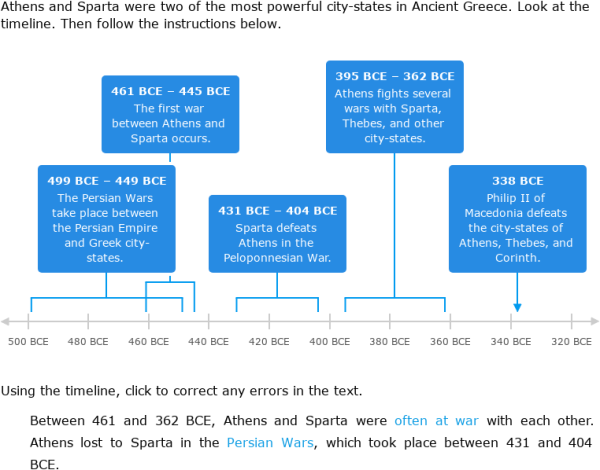 IXL | Comparing Athens and Sparta: part I | 7th grade social studies