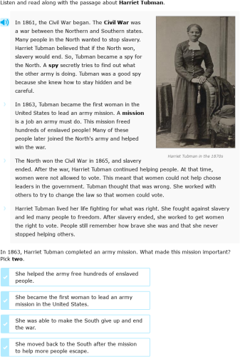 IXL | Harriet Tubman | 2nd grade social studies