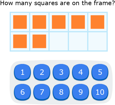IXL | Count on ten frames - 6 to 10 | 1st grade math