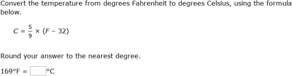 IXL | Celsius and Fahrenheit temperatures | 7th grade math