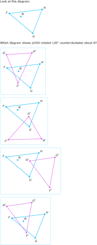 IXL | Rotate polygons about a point | 8th grade math