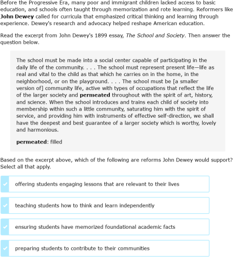 IXL - Progressive Era reform movements (U.S. History practice)