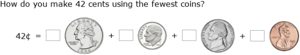 IXL | Least number of coins | 4th grade math